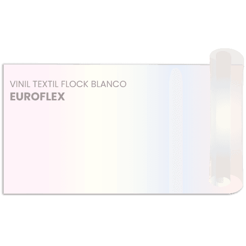 Vinil textil flock blanco
